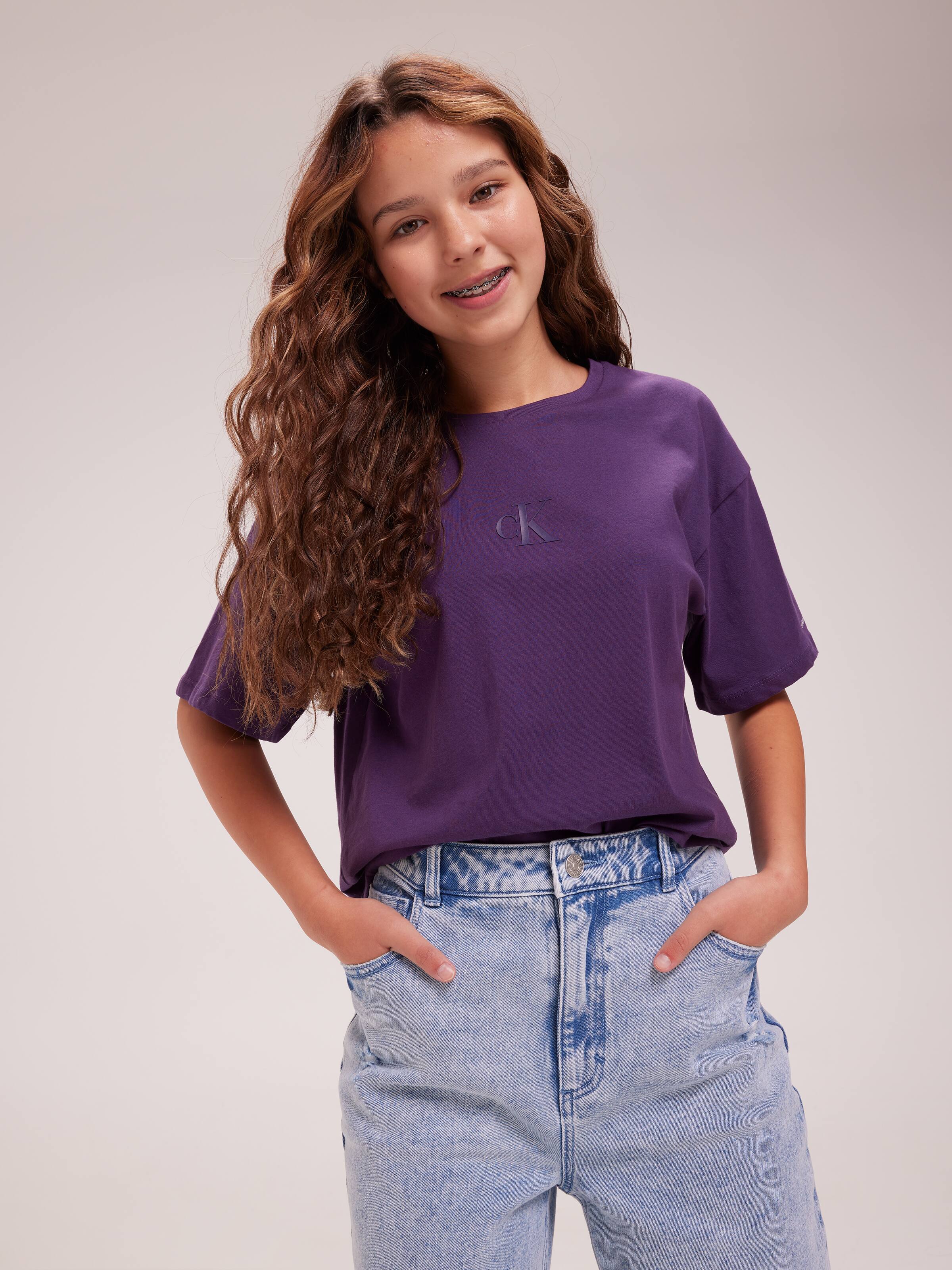 Girls Logo Boxy Tee - Just Jeans Online