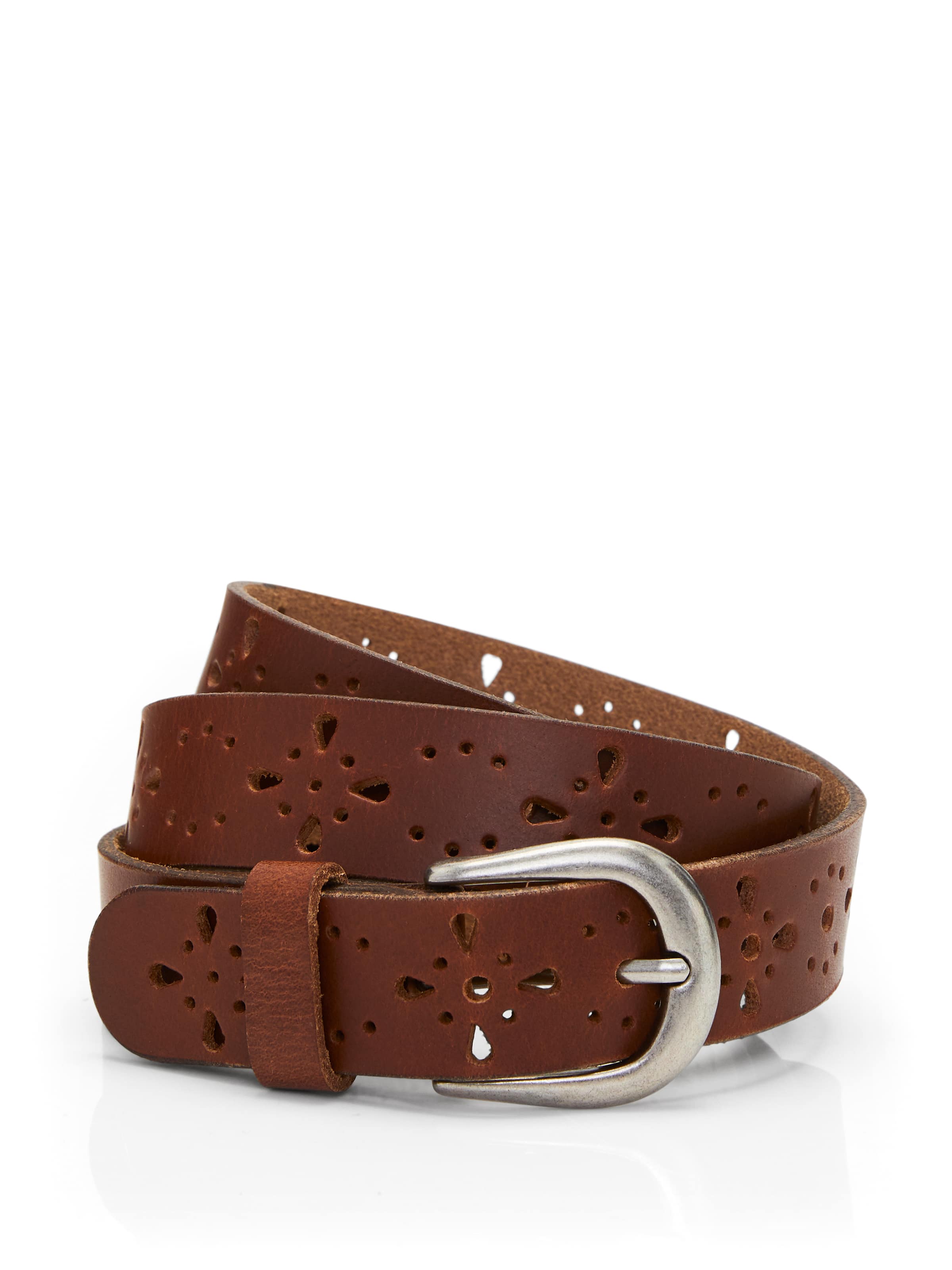 Leni Leather Punch Belt Tan - Just Jeans Online
