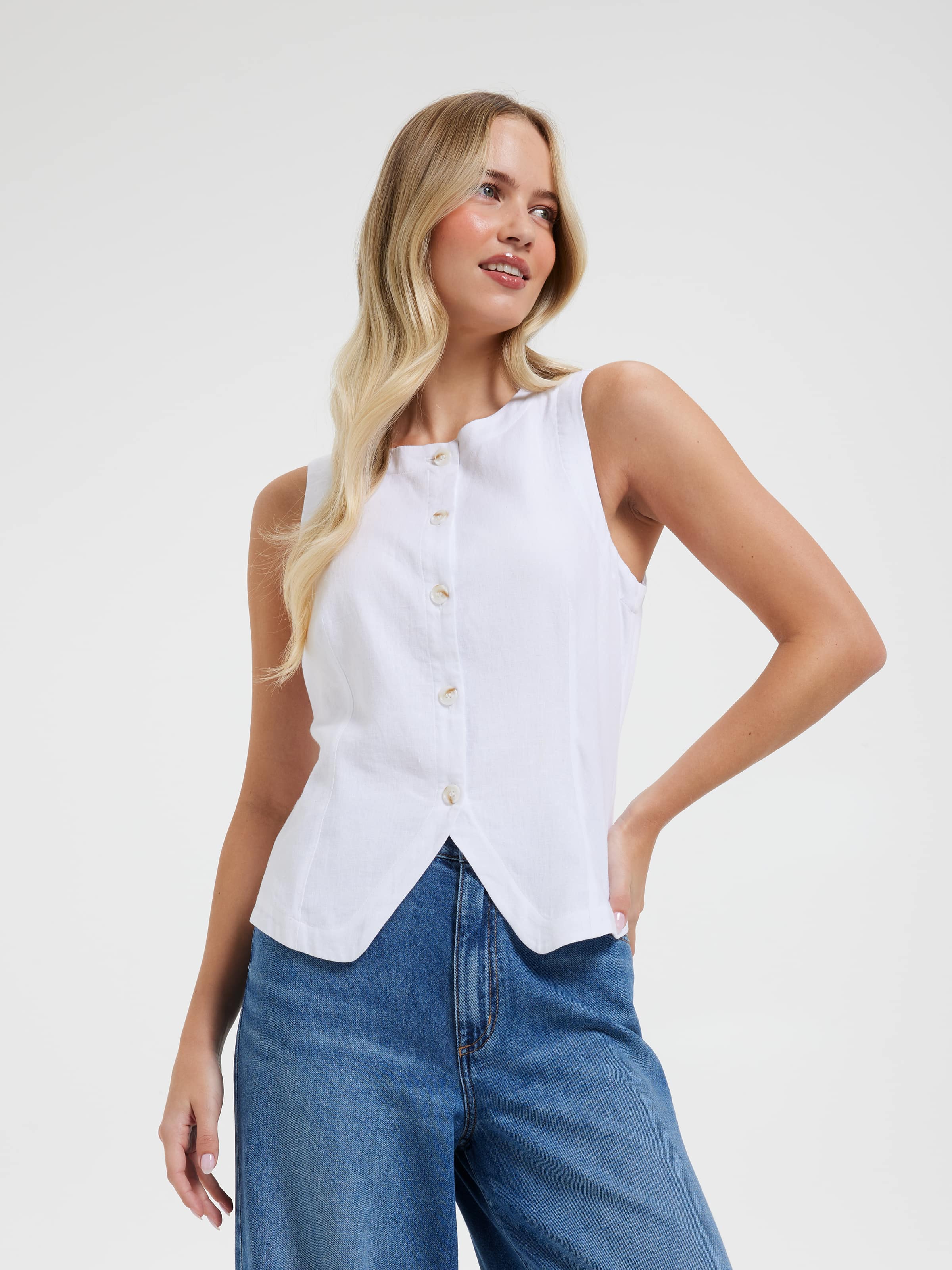 Elle High Neck Vest - Just Jeans Online