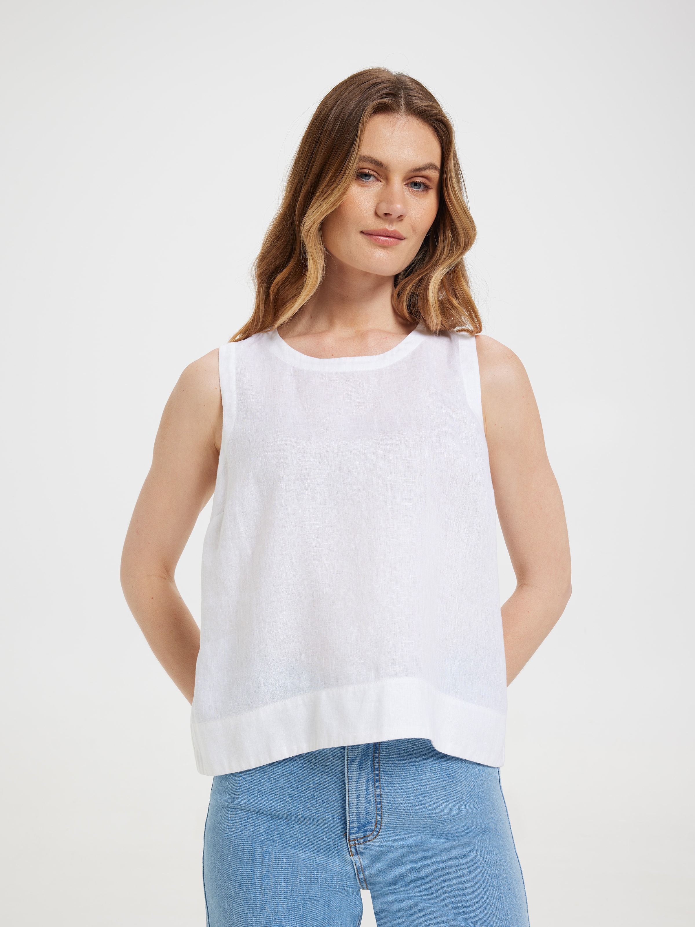 Kya Button Back Tank - Just Jeans Online