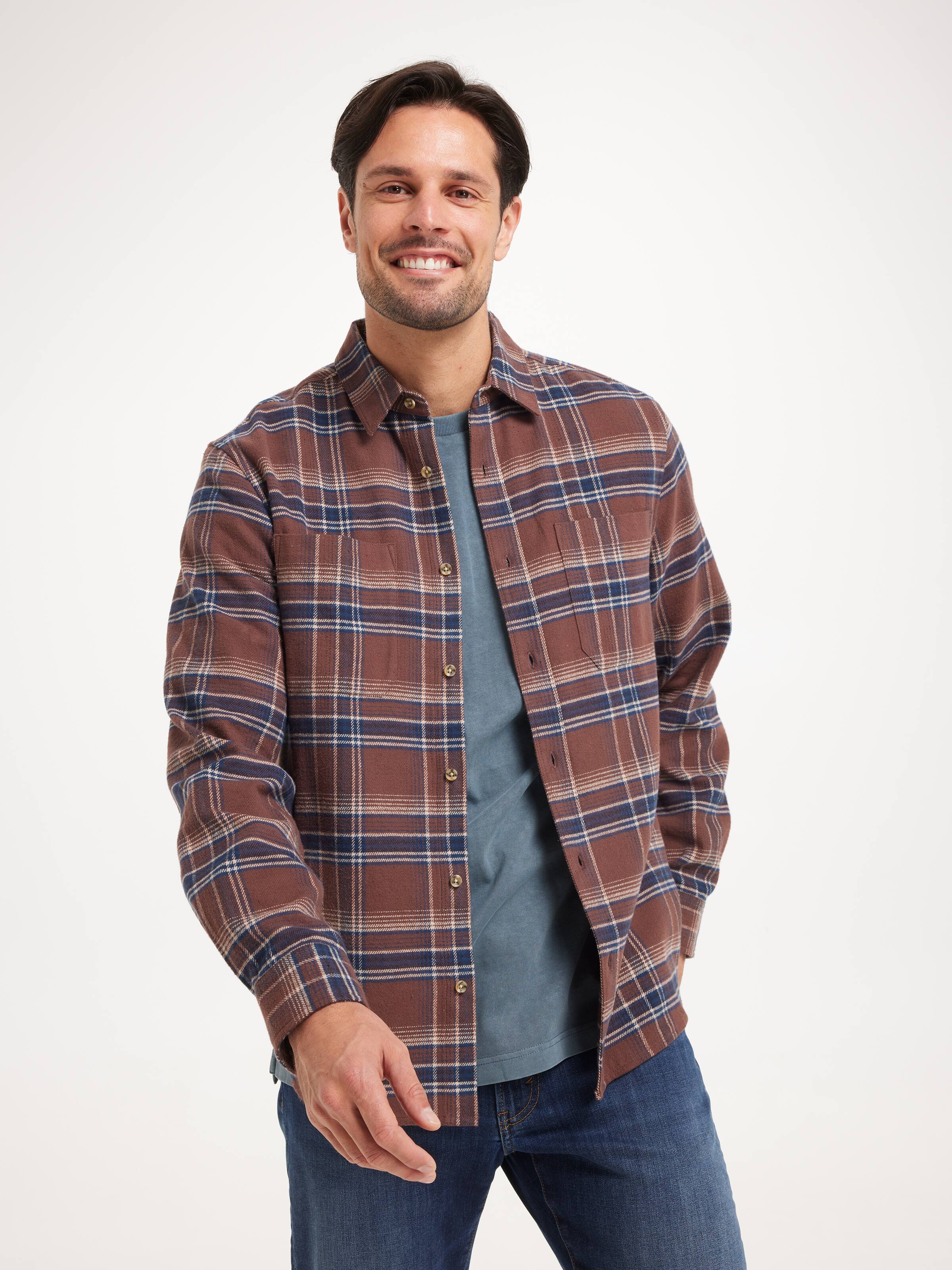 Check Overshirt Burgundy Check - Just Jeans Online