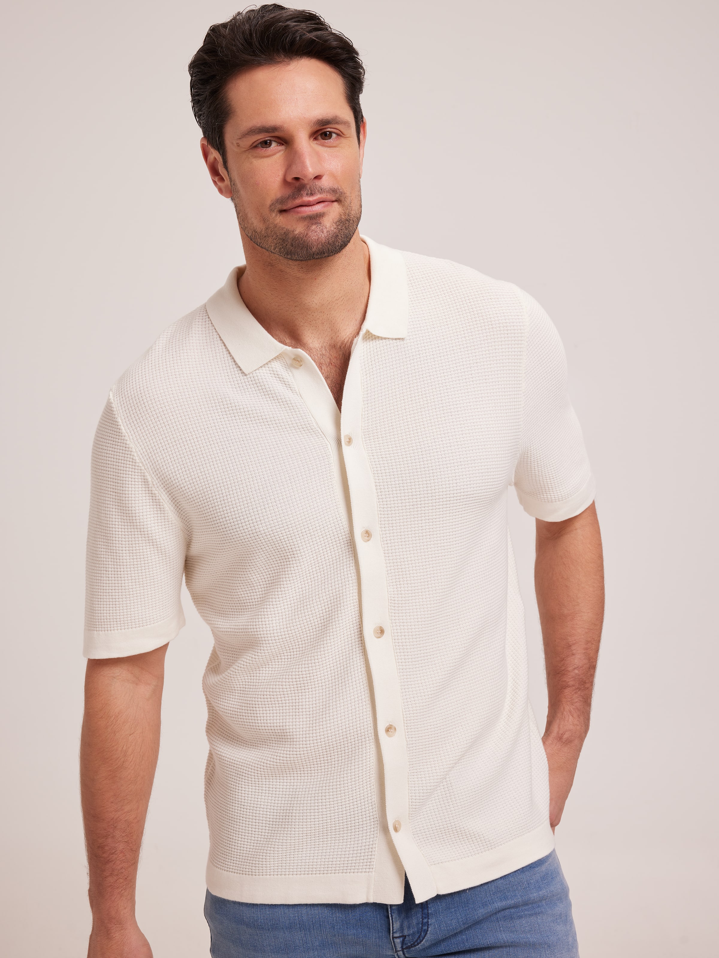 Knit Shirt Off White - Just Jeans Online