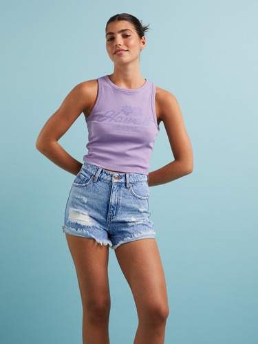 Riley High Rise Ripped Short